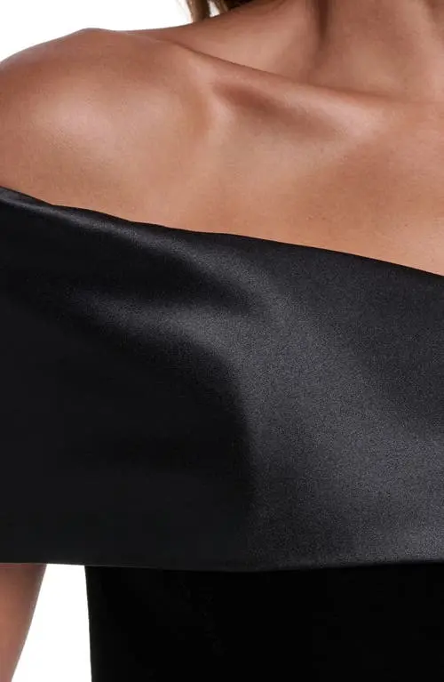 Eliza J Off The Shoulder Velvet Midi Dress