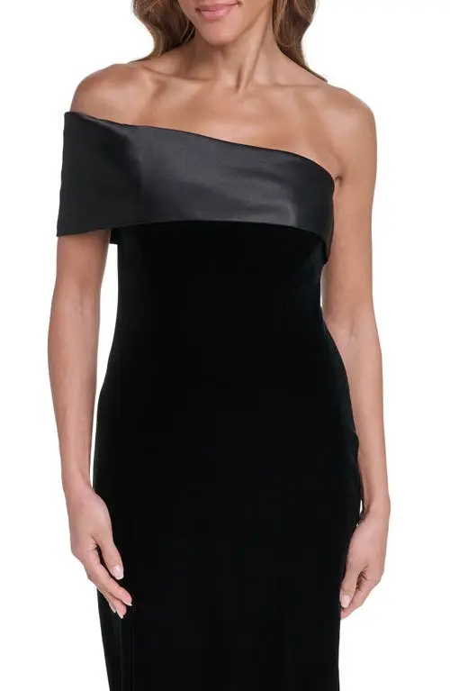 Eliza J Off The Shoulder Velvet Midi Dress