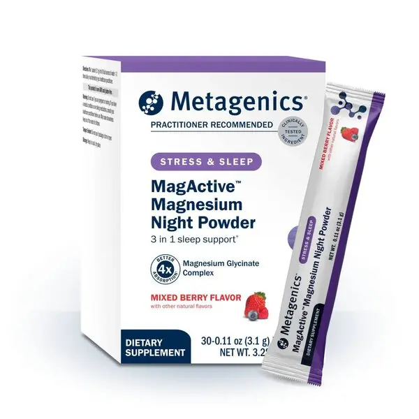 METAGENICS Magactive Magnesium Night Powder 30 Packets - One-color