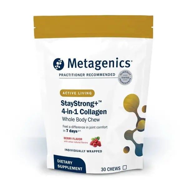 METAGENICS Stay Strong+ 4-in-1 Collagen Chews Berry 30 Soft Chews - One-color