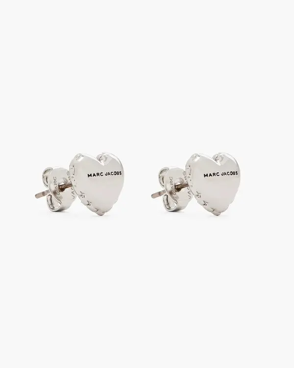 Marc Jacobs The Heart Balloon Stud Earrings - Light Antique Silver