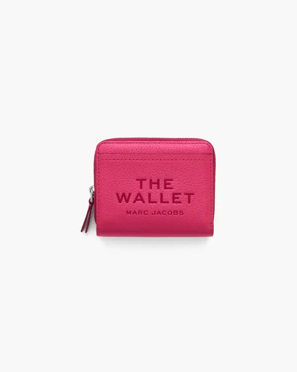 Marc Jacobs The Leather Mini Compact Wallet - Raspberry Pink