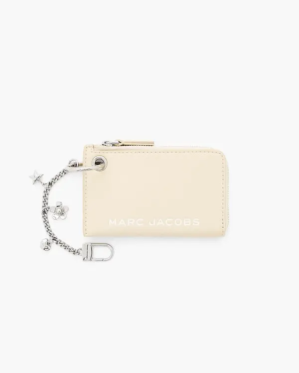 Marc Jacobs The Top Zip Charm Wallet - Cloud White