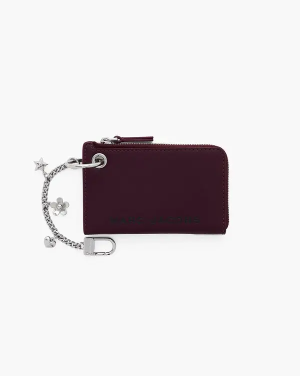 Marc Jacobs The Top Zip Charm Wallet - Dark Plum