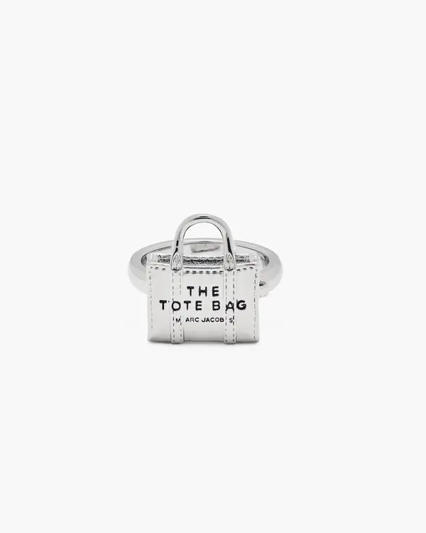 Marc Jacobs Tote Bag Ring - Light Antique Silver