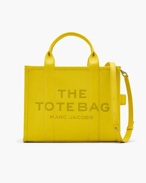 Marc Jacobs Leather Medium Tote Bag - Daisy Yellow