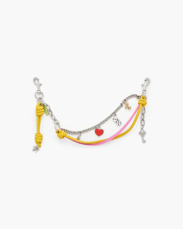 Marc Jacobs The Mini Icon Chain Bag Charm - Bow Pink Multi