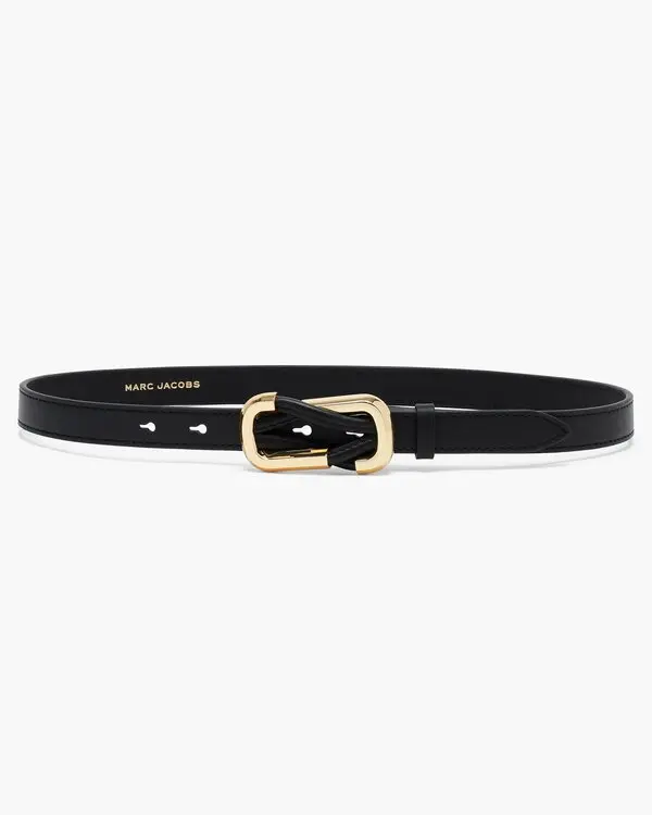 Marc Jacobs The Dual Belt In Size - Black/gold
