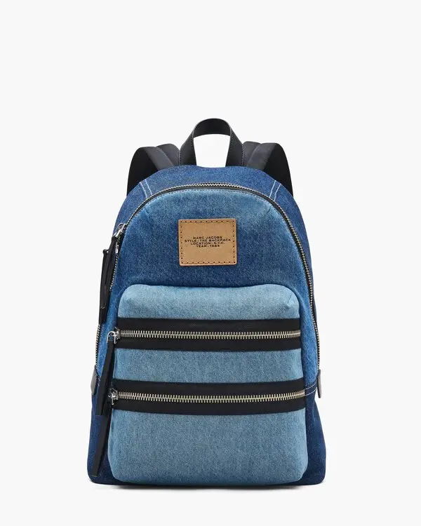 Marc Jacobs The Biker Colorblock Denim Large Backpack