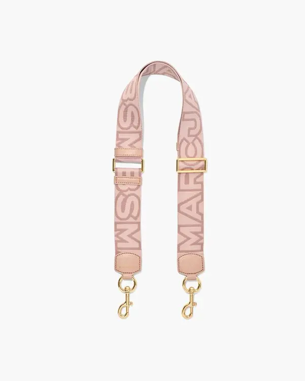 Marc Jacobs The Outline Logo Webbing Strap - Rose Multi