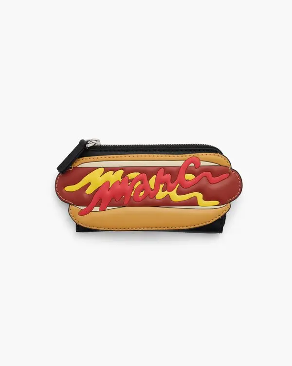 Marc Jacobs Hot Dog Top Zip Multi Wallet - Black Multi