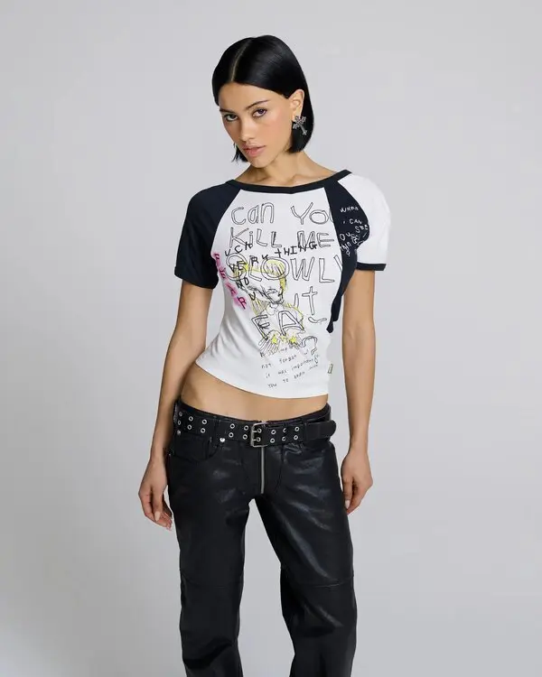 Marc Jacobs Twisted Baby Tee In Size