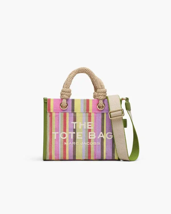 Marc Jacobs The Stripe Mesh Small Tote Bag - Purple Multi