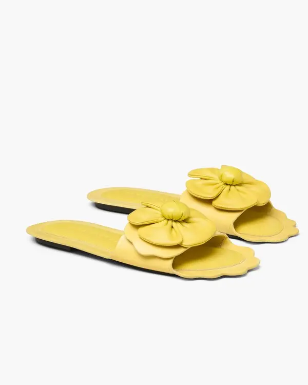 Marc Jacobs The Daisy Sandal In Size - Citron Yellow