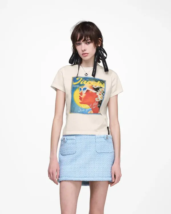 Marc Jacobs Sun Poster Femme Tee - White Multi