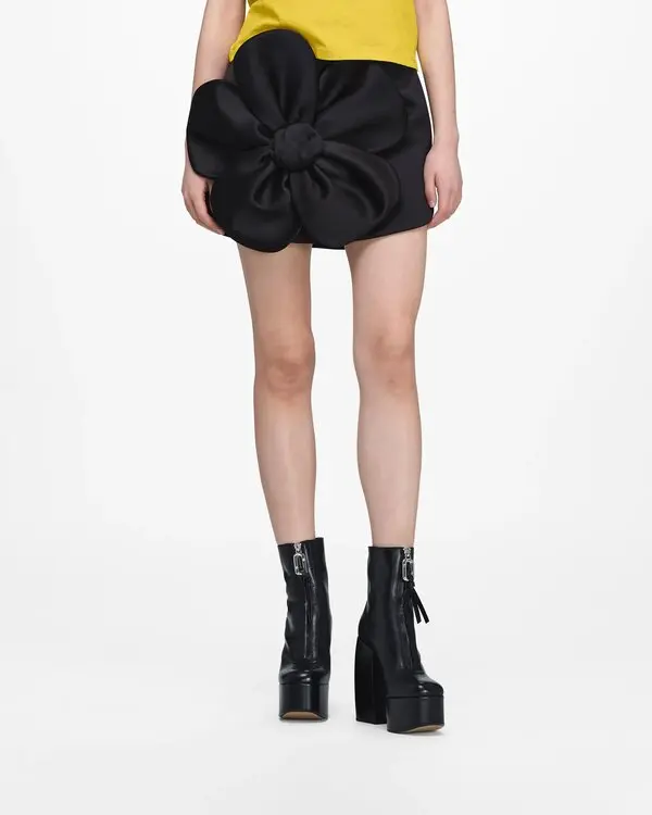 Marc Jacobs Satin Daisy Circle Skirt In Size
