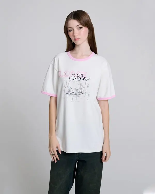 Marc Jacobs Love Bites Ringer Tee