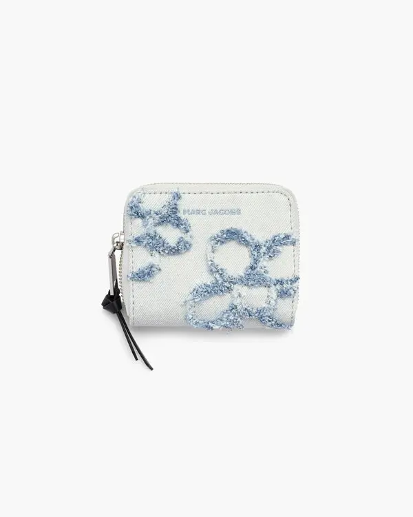 Marc Jacobs The Daisy Denim Mini Compact Wallet - Light Wash