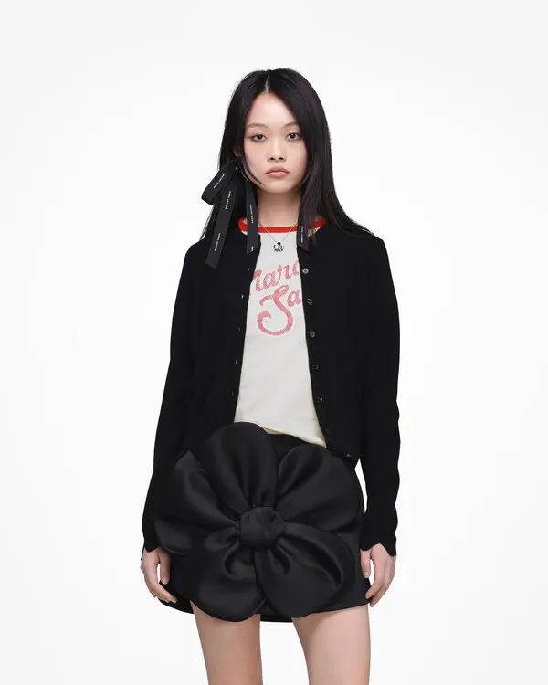 Marc Jacobs Scallop Daisy Cardigan - Black