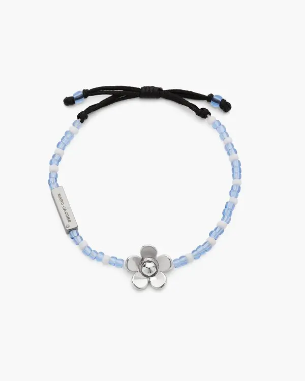 Marc Jacobs The Daisy Slider Bracelet In Size - Silver/blue