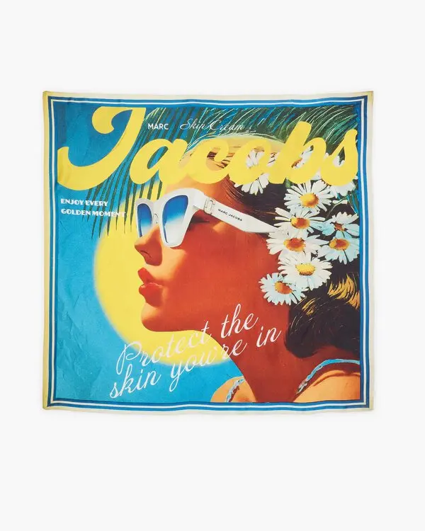 Marc Jacobs Sun Poster Silk Scarf - White Multi