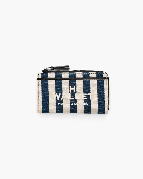 Marc Jacobs The Stripe Canvas Top Zip Multi Wallet - Blue Sea Multi