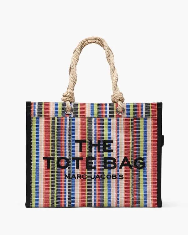 Marc Jacobs The Stripe Mesh Large Tote Bag - Red Multi