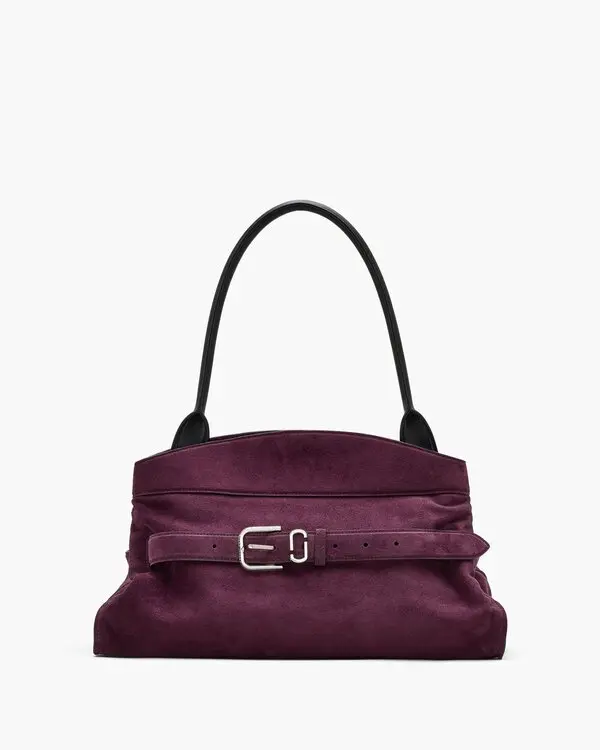 Marc Jacobs Suede Dakota Satchel Bag - Dark Plum