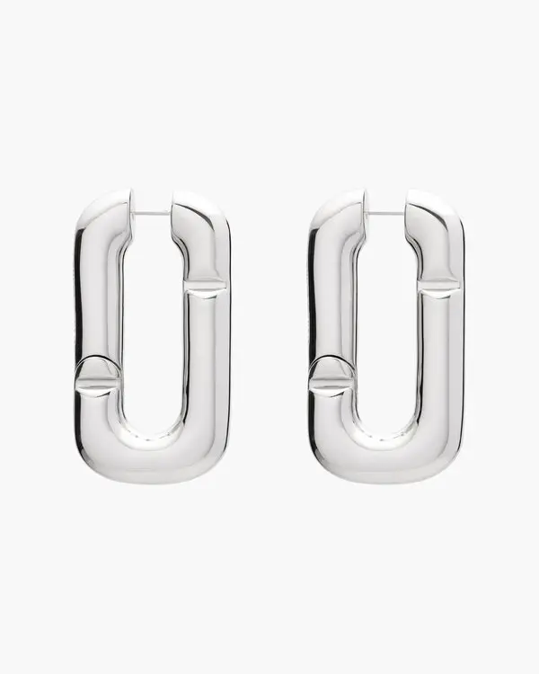 Marc Jacobs Pop J Marc Hoop Earrings - Silver