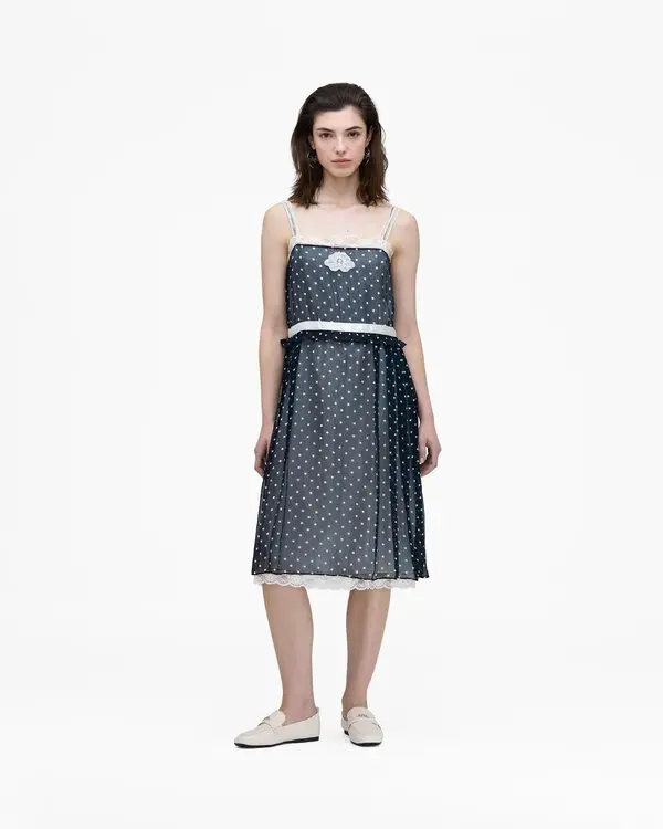 Marc Jacobs Ribbon Strap Chiffon Dress In Size