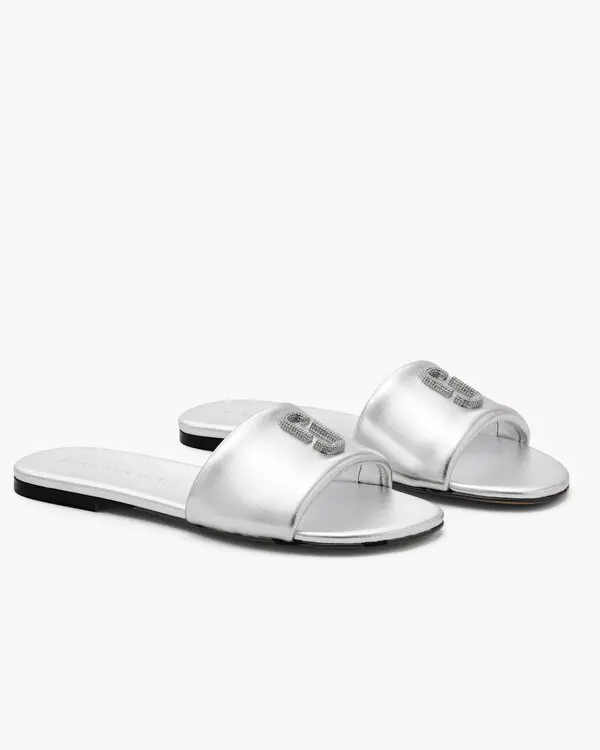 Marc Jacobs The Pave Snapshot Slide - Silver