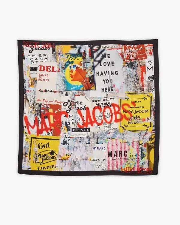 Marc Jacobs Americana Silk Scarf - White Multi