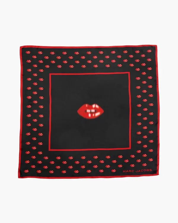 Marc Jacobs Blurred Lips Square Scarf