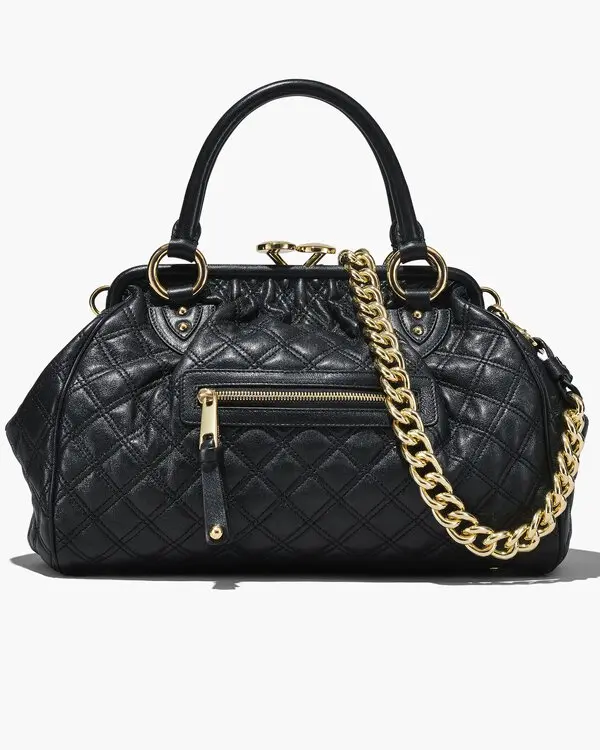 Marc Jacobs Re-edition Quilted Leather Stam Bag - Black