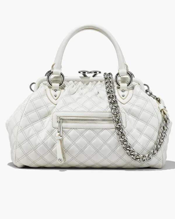 Marc Jacobs Re-edition Quilted Leather Stam Bag - Cloud White