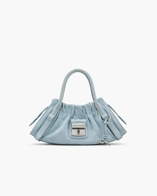 Marc Jacobs The Suede Cristina Small Satchel Bag - Blue Mist