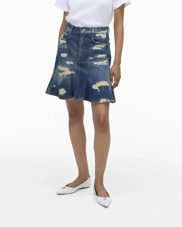 Marc Jacobs The Rip And Repair Fluted Mini Skirt