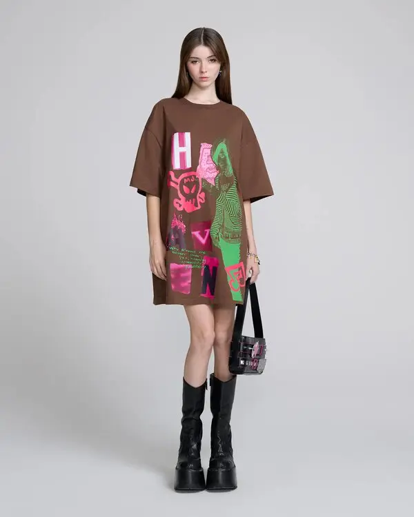 Marc Jacobs Oversized Relaxed Tee In Size - Brown