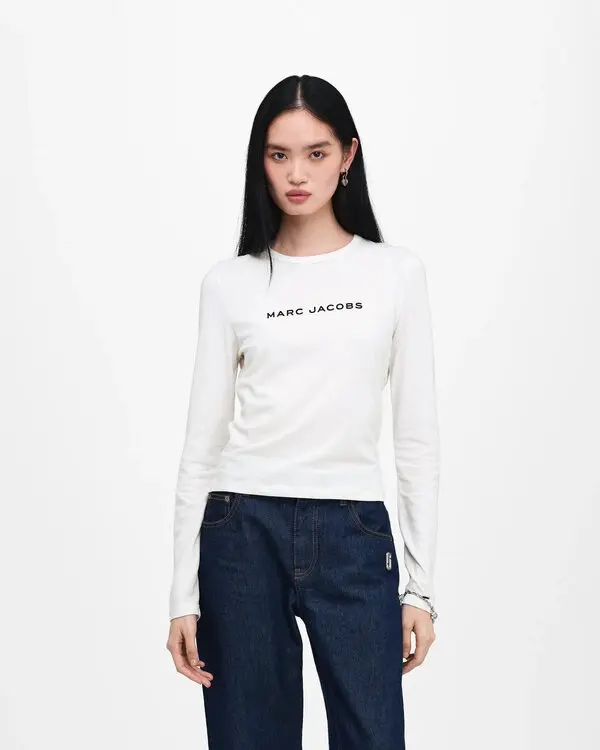 Marc Jacobs Bow Logo Longsleeve - White