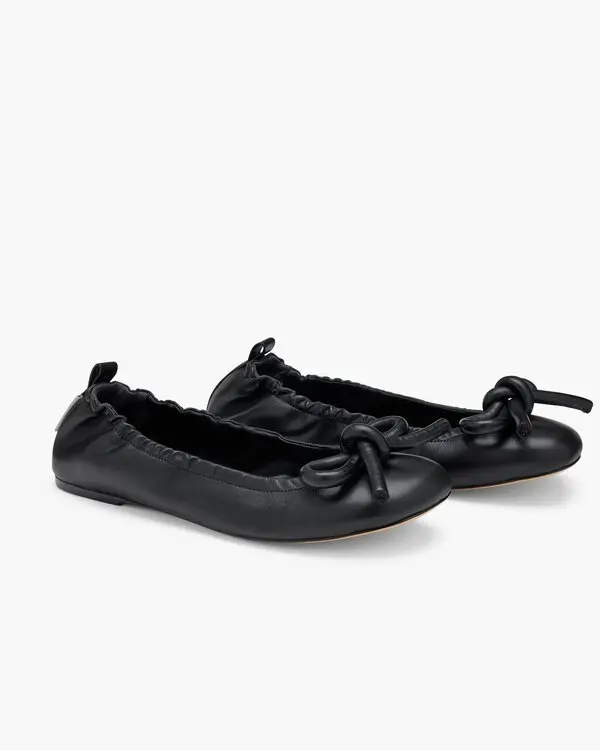 Marc Jacobs The Bow Lace Up Ballerina Flat - Black