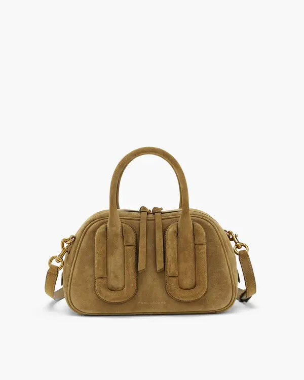 Marc Jacobs Babe Top Handle In Suede Bag - Hazelnut