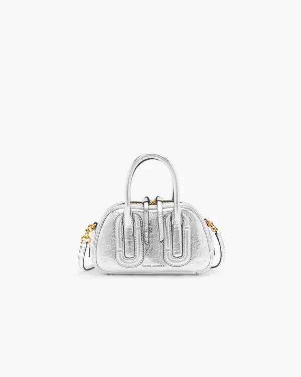 Marc Jacobs Babe Mini Top Handle In Metallic Leather Bag