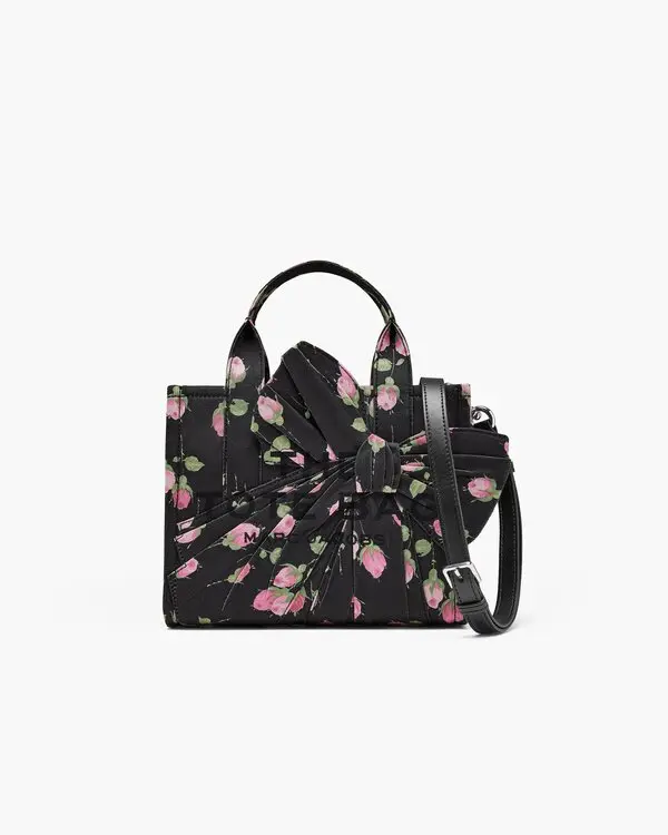 Marc Jacobs Small Floral Canvas Tote With Oversized Bow