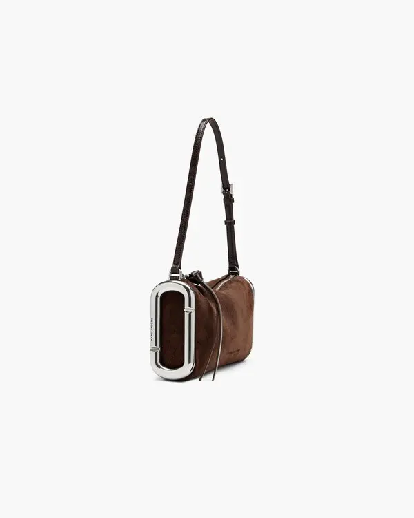 Marc Jacobs Scene Small Shoulder Bag In Suede - Dark Brown
