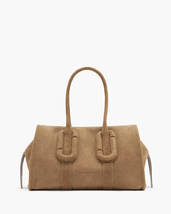 Marc Jacobs Babe City Tote In Felted Suede - Hazelnut