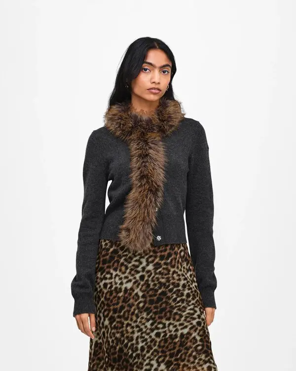 Marc Jacobs Faux Fur Lined Cardigan
