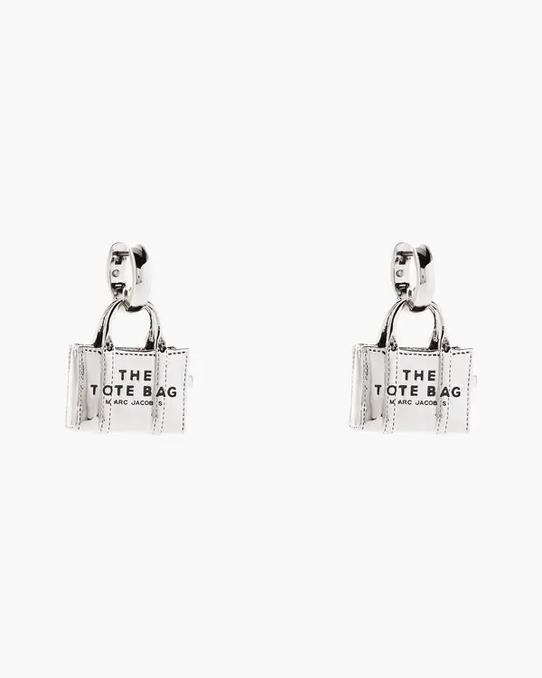 Marc Jacobs Tote Bag Earrings - Light Antique Silver