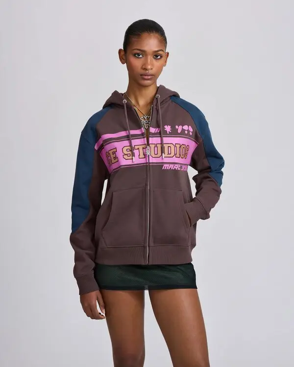 Marc Jacobs X Ice Studios Paneled Zip-up Hoodie