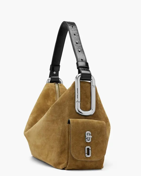 Marc Jacobs Scene Large Shoulder Bag In Suede - Hazelnut