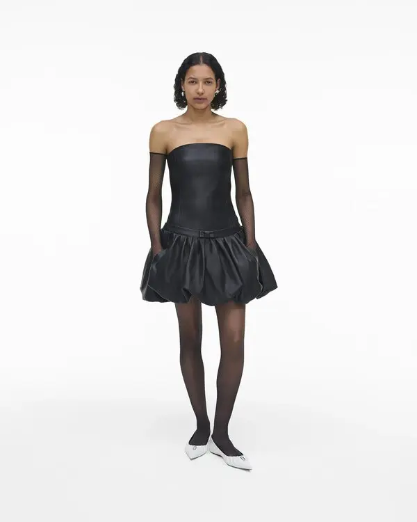 Marc Jacobs The Leather Bubble Dress In Size